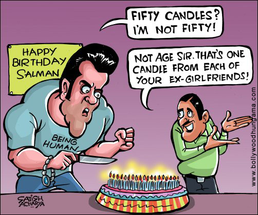 Bollywood Toons: Salman's 50 candles - Bollywood Hungama