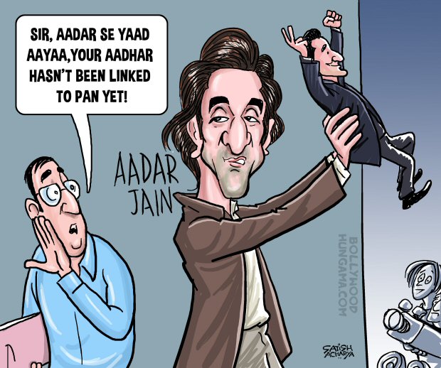 Bollywood Toons: Ranbir Kapoor links Aadar to Bollywood! - Bollywood ...