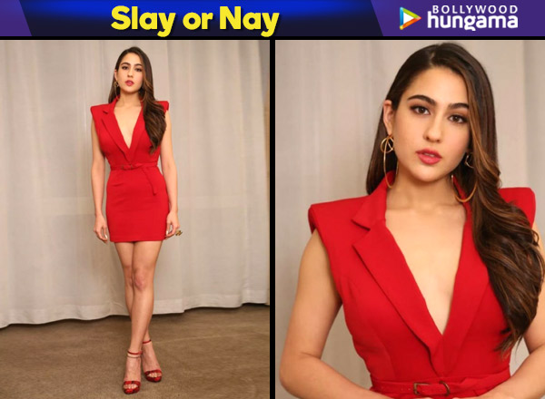 Slay or Nay: Sara Ali Khan in Nikhil Thampi for Simmba promotions ...