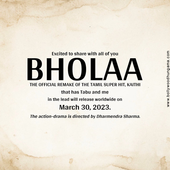 Bholaa Photos, Poster, Images, Photos, Wallpapers, HD Images, Pictures ...