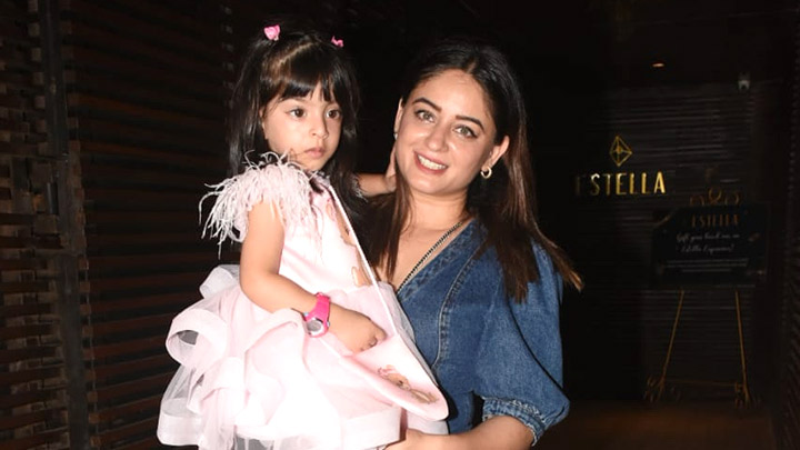 Mahi Vij arrives with baby Tara at Jannat Zubair's party - Bollywood ...