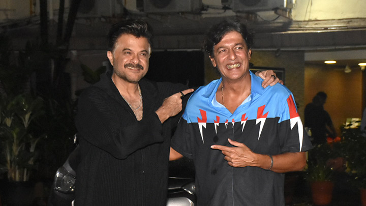 Birthday boy Chunky Pandey poses along with Anil Kapoor - Bollywood Hungama