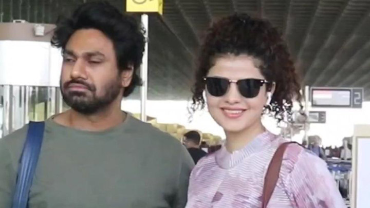 Palak Muchhal & Mithoon pose together for paps at the airport ...