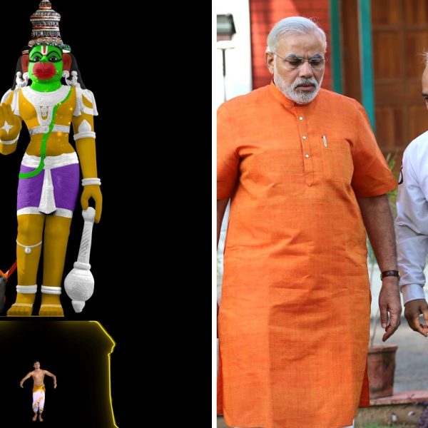 Mani Shankar’s 55-foot holographic Hanuman statue inaugurated by Prime ...
