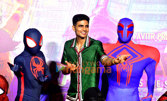 Photos Shubman Gill Snapped At Spider Man Across The Spider Verse