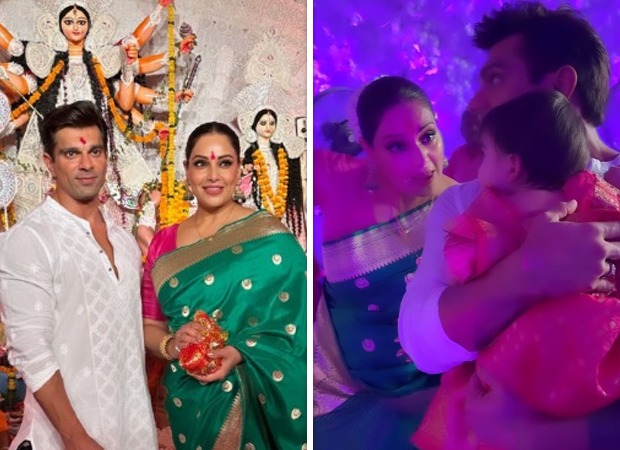 Bipasha Basu along with Karan Singh Grover and daughter Devi attend ...