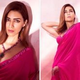Kriti Sanon Turns Into A Desi Barbie Wearing A Pink Drape By Arpita