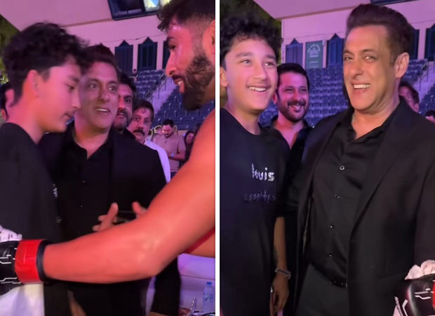 Salman Khan Shares A Laugh With Sanjay Dutts Son Shahraan At Karate Combat Event In Dubai