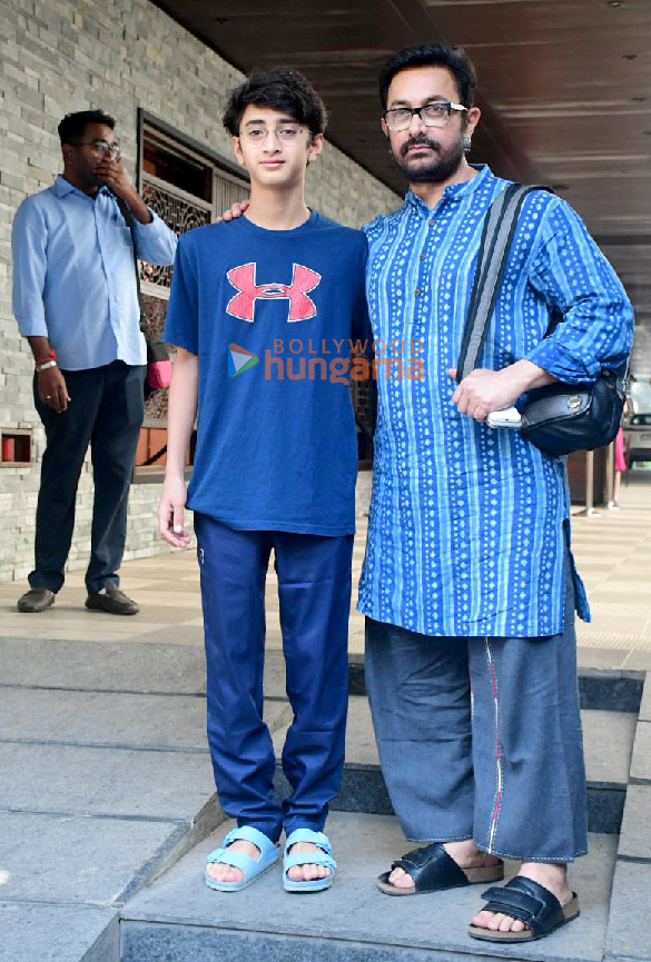 Photos Aamir Khan with son Azad Rao Khan snapped outside restaurant in Bandra (4) | Azad Rao ...